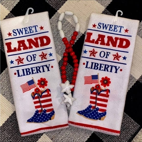 T.J.Maxx | Kitchen | 4 For 2 Sale Farmhouse Patriotic Hand Towels Decor ...